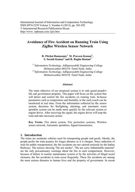 Ieeepro Techno Solutions Ieee Embedded Project Zigbee Wsn Train Pdf
