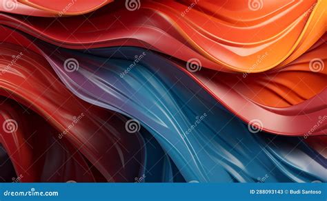 Abstract Background With Wave Like Shapes And Colors For Design Background Generative Ai Stock