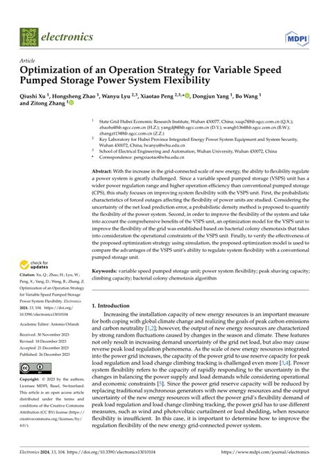 Pdf Optimization Of An Operation Strategy For Variable Speed Pumped Storage Power System