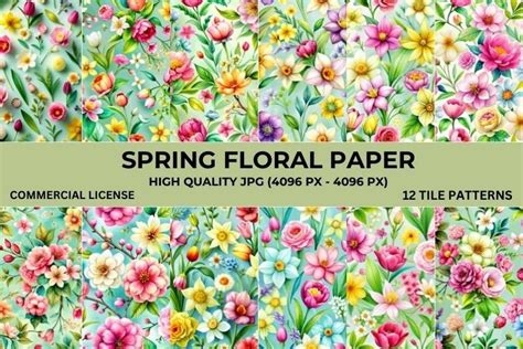 Spring Floral Pattern Bundle Refreshing Designs