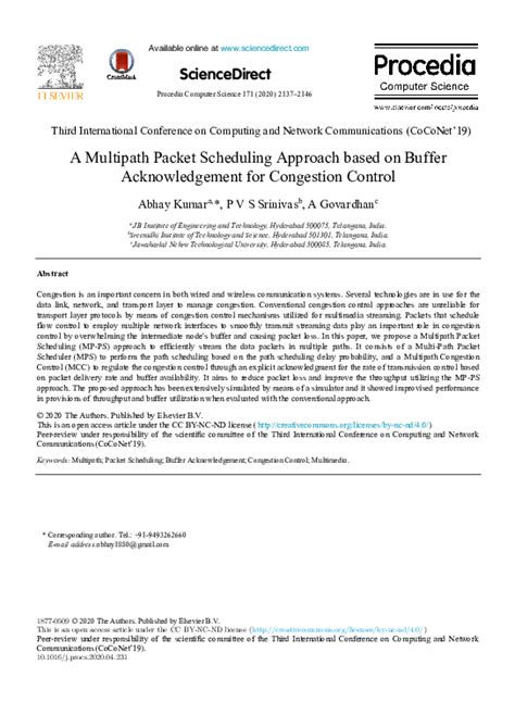 Pdf A Multipath Packet Scheduling Approach Based On Buffer