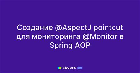 Создание Aspectj Pointcut для мониторинга Monitor в Spring Aop