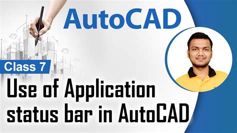 Use Of Application Status Bar In Autocad Drawing Settings Autocad Youtube