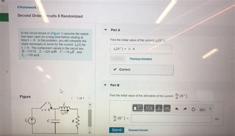 solved homework second order rcuits8 randomized part a in
