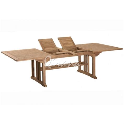 RECTA DOUBLE EXTEND TABLE 110Ã210 300 CM Indonesia Teak Garden