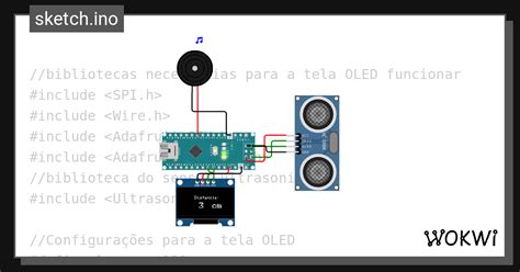 Sensor De Distância Com Alarme Wokwi Esp32 Stm32 Arduino Simulator
