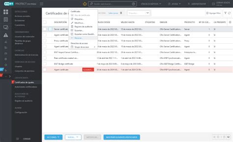 Mostrar Elementos Revocados Eset Protect On Prem 110 Ayuda En