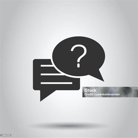 플랫 스타일의 물음표 아이콘 흰색 격리 된 배경에 토론 음성 거품 벡터 그림 Faq 비즈니스 컨셉 Brand Name