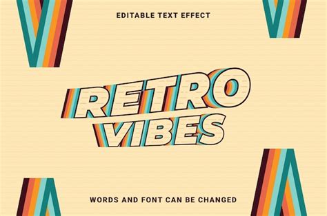 Premium Vector Editable Text Effect Retro Style Premium Vector