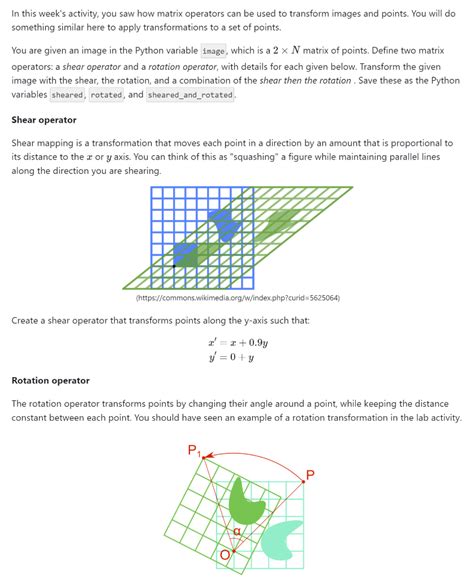 solved in this week s activity you saw how matrix operators