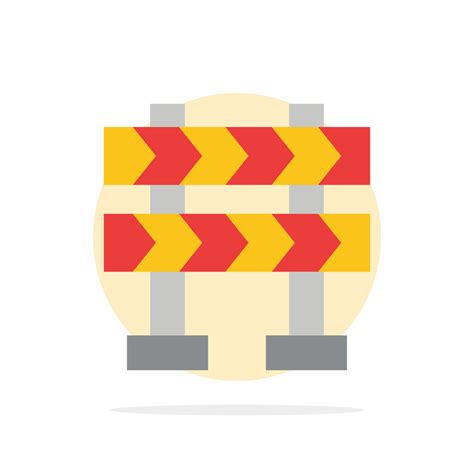 Barricade Barrier Construction Abstract Circle Background Flat Color Icon 19112004 Vector Art At