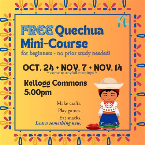 Quechua Mini-Course | Events | News and Events | The Center for the ...