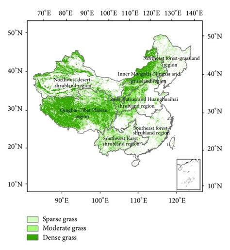 The Grassland Distribution Over Grassland Ecological Economic Regions