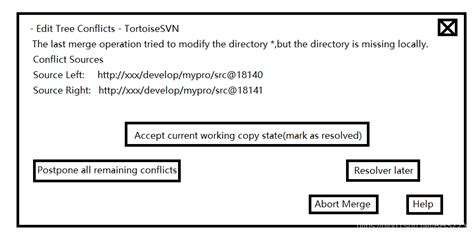 Tortoisesvn使用merge出现代码冲突后正确的解决方式tortoisemerge Csdn博客