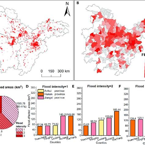 Flood Intensity Of 2020 A Flood Intensity Of 10 Km Grid B Flood
