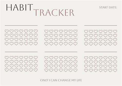 Шаблон трекера привычек