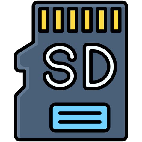 Memory Card Generic Outline Color Icon