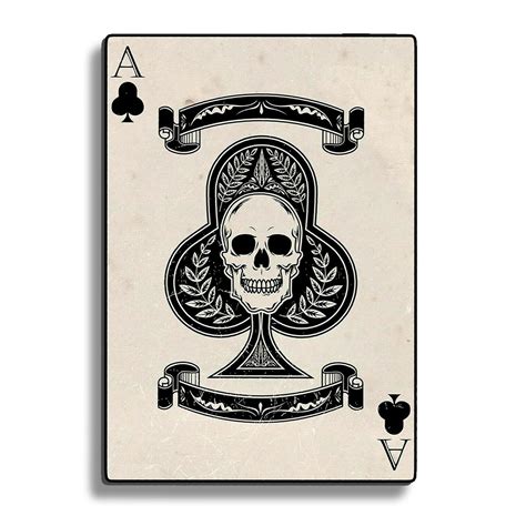 Ace Of Spades Playing Card Skull