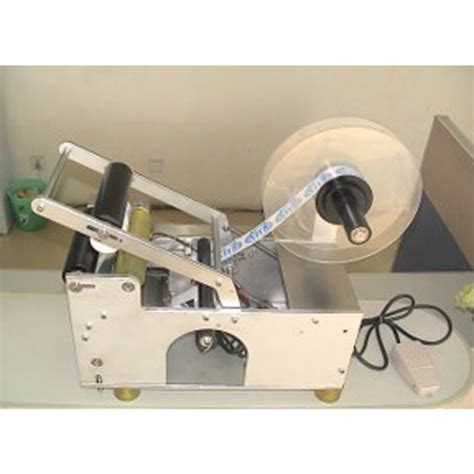 semi automatic table top labeling machine for round bottle gwp