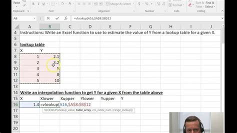 Interpolation Formula Example With Excel Template