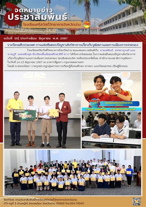 โรงเรียนศรีสวัสดิ์ว โรงเรียนศรีสวัสดิ์วิทยาคารจังหวัดน่าน