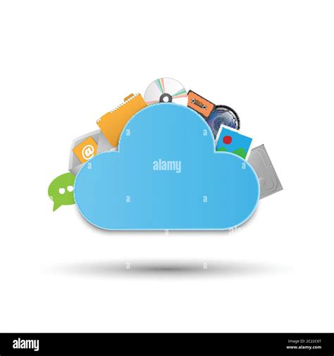 Cloud Storage System Technology Concept Data Backup Concept Vector