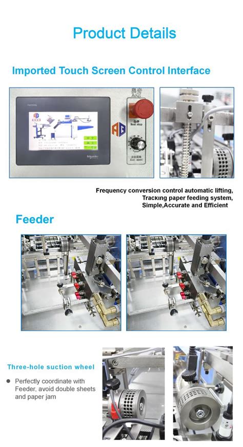 Commercial Leaflet Paper Folding Machine With Touch Screen Control Interface