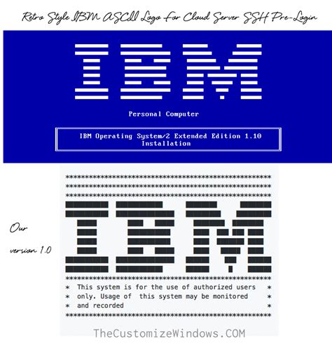 Retro Style Ibm Ascii Logo For Cloud Server Ssh Pre Login