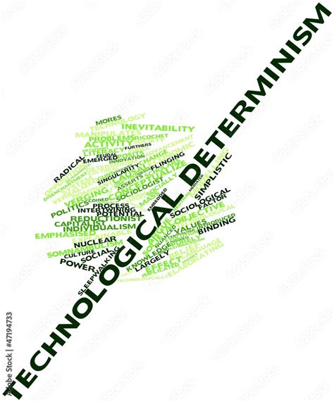 Word Cloud For Technological Determinism Stock Illustration Adobe Stock