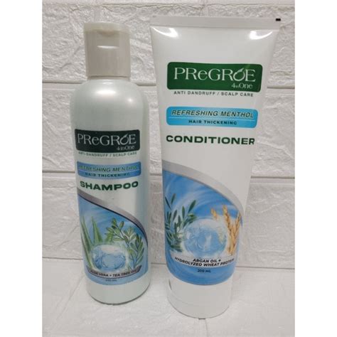 Pregroe Shampoo Refreshing Menthol Hair Thickening Conditioner 200ml Shopee Philippines