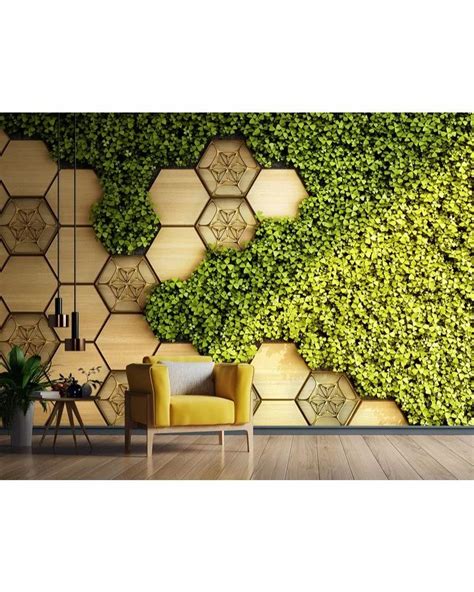 Sticker 3d Hexagon Grass Wallpaper At ₹ 250 Sq Ft In Chennai Id