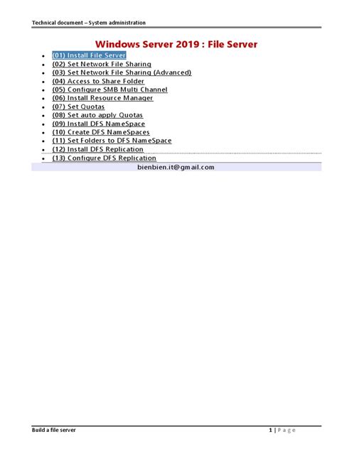 Install File Server Role To Configure File Server Pdf Computer File Active Directory