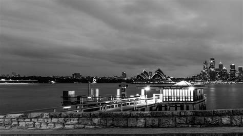 무료 이미지 바다 연안 수평선 구름 검정색과 흰색 하늘 화이트 지평선 밤 사진술 시티 도시 풍경 황혼 반사 어둠 검은 단색화 오스트레일리아