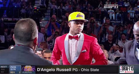 Dangelo Russell Is Drafted By The Los Angeles Lakers In The 2015 Nba Draft