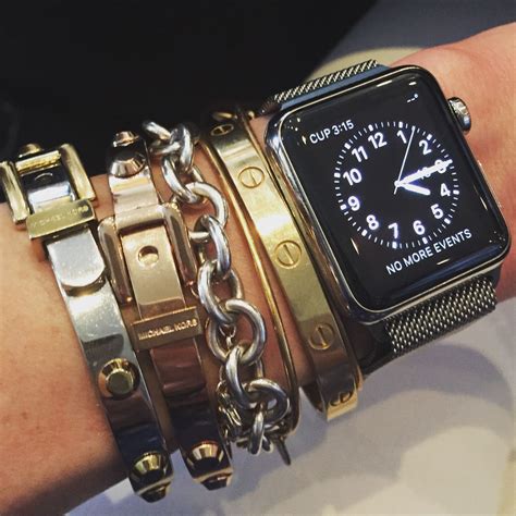 How To Style An Apple Watch Stack With Cartier Alex Ani Tiffany
