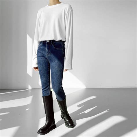 그레이레이즈 무료배송🚚s~2xl기모청바지 밍크스판커팅스키니팬츠 2color