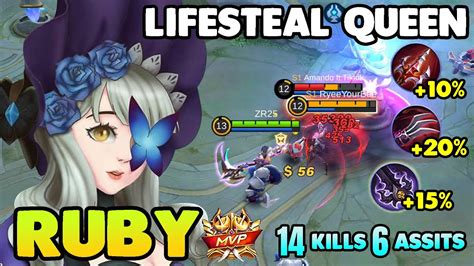 Surprise Combo Ruby Gameplay And Best Build 2021 ~ Ruby Mobile Legends Youtube