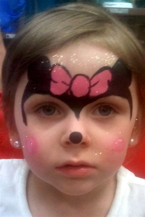 Minnie Mouse Face Painting By Clowning Around Asheville Minnie Mouse