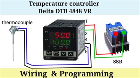Delta DTB Temperature Controller wiring with ssr & Programming | DTB 4848 VR |Alarm wiring ...