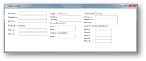 Automatic Layout Edit Form Code Framework Documentation