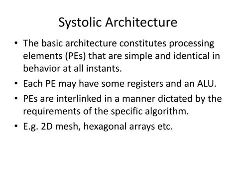 Ppt Systolic Architecture Powerpoint Presentation Free Download Id6577950