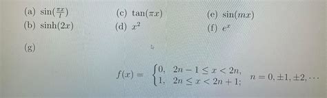 Solved Determine Whether Or Not Each Of The Following Chegg