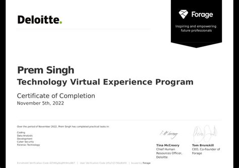 Prem Singh On Linkedin Internship Deloitte