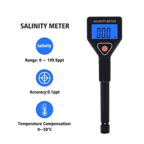 Portable Meter Salinometer Halometer Seawater Salinity Tester Salt