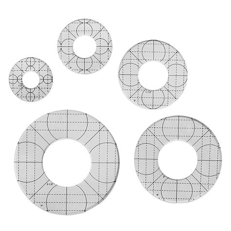 완벽한 원형 템플릿 퀼트 템플릿 퀼트 프레임 미끄럼 방지 재봉 자 도구 잡기 쉬움 5 개 Aliexpress