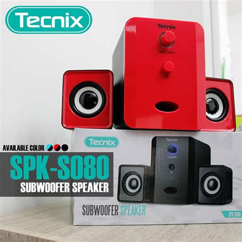 Starcomp Speaker Tecnix Spk B080 Bluetooth Subwoofer Speaker 2 1