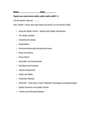 Gcse Textiles Aqa Essential Revision Resources 2017 Teaching Resources