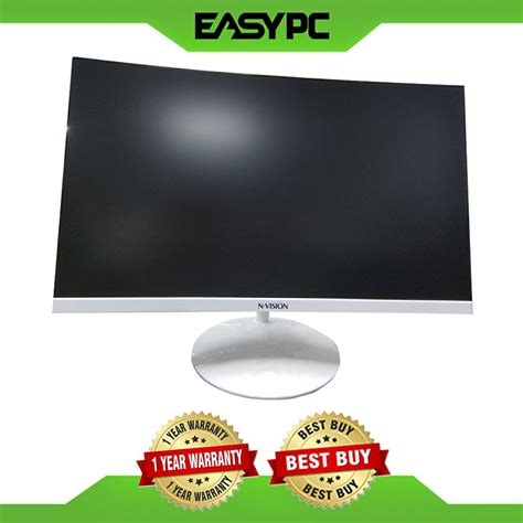 nvision in24c25 24 inches 75hz curve monitor white va curve 1800r panel