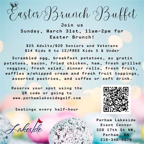 Lakeside Tap Easter Brunch Perham Area Chamber Of Commerce