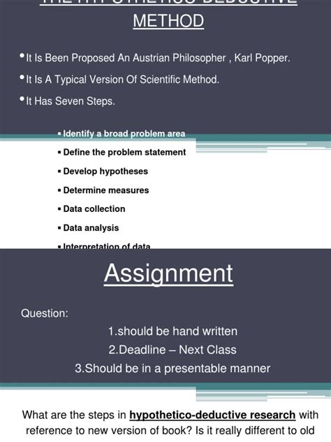 The Hypothetico Deductive Method 5th Edition Pdf Hypothesis Data Analysis